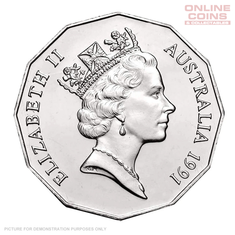 1991 Circulated Loose 50c Coin - Celebrating The 25th Anniversary Of D ...