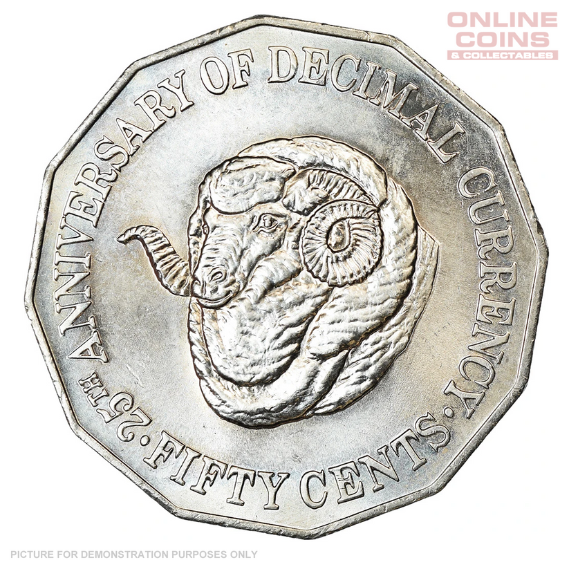1991 Circulated Loose 50c Coin - Celebrating The 25th Anniversary Of D ...