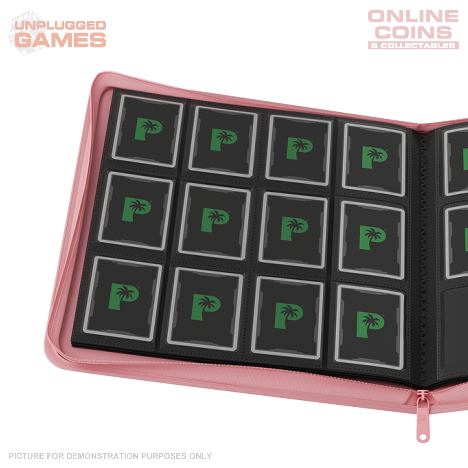 Palms Off Gaming Stealth 12 Pocket Zip Binder - PINK – Online Coins and ...