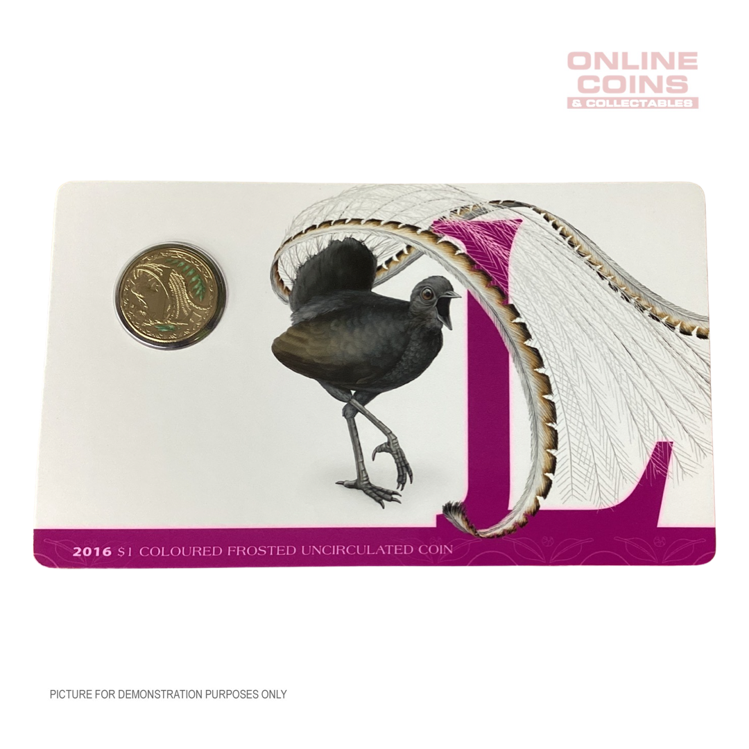 2016 $1 Coloured Alphabet Frosted Coin In Card - L For Lyrebird ...