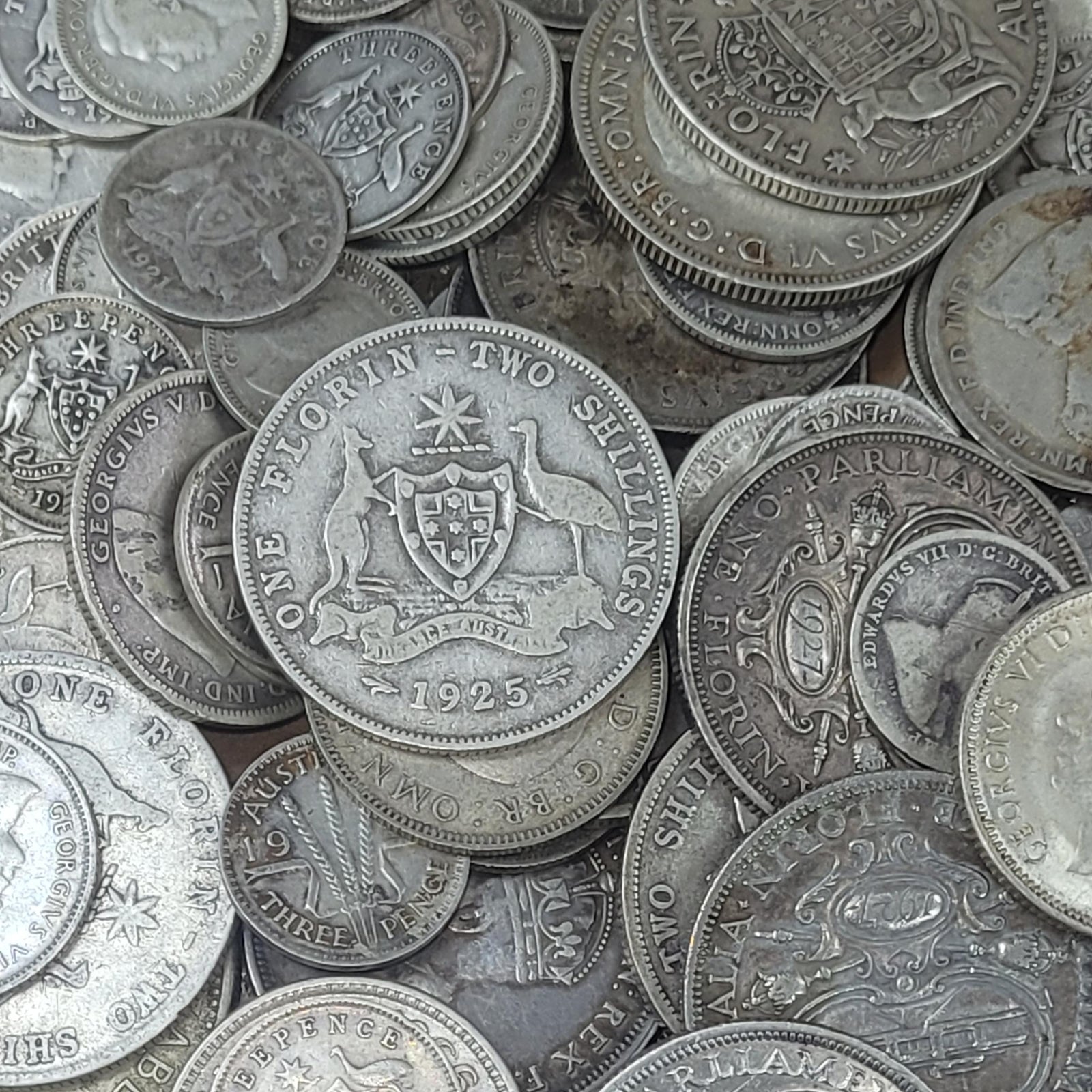 BULK PRE DECIMAL SILVER - 500g Australian 92.5% Silver Coins – Online ...