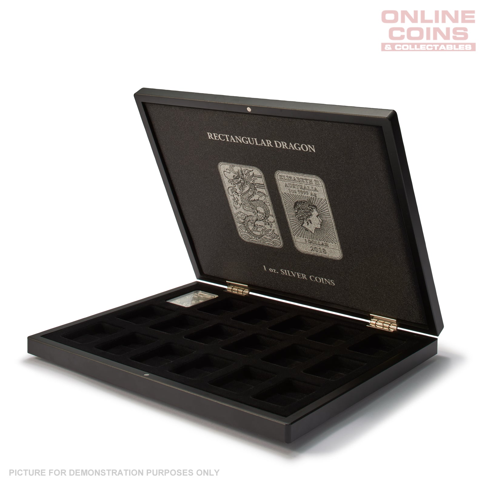 VOLTERRA coin case for 18 Silver Dragon rectangular coins in capsules – Online Coins and ...