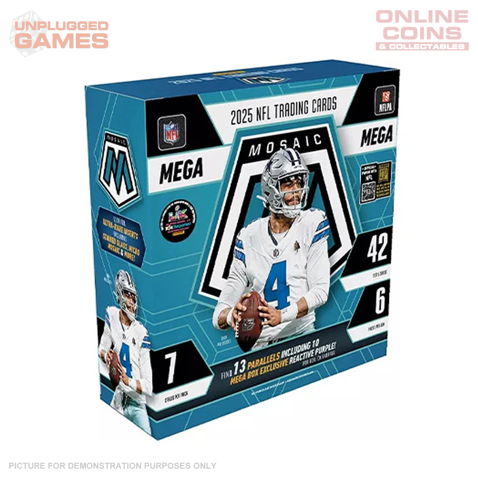 Panini Mosaic 2025 NFL Football MEGA Box – Online Coins and Collectables