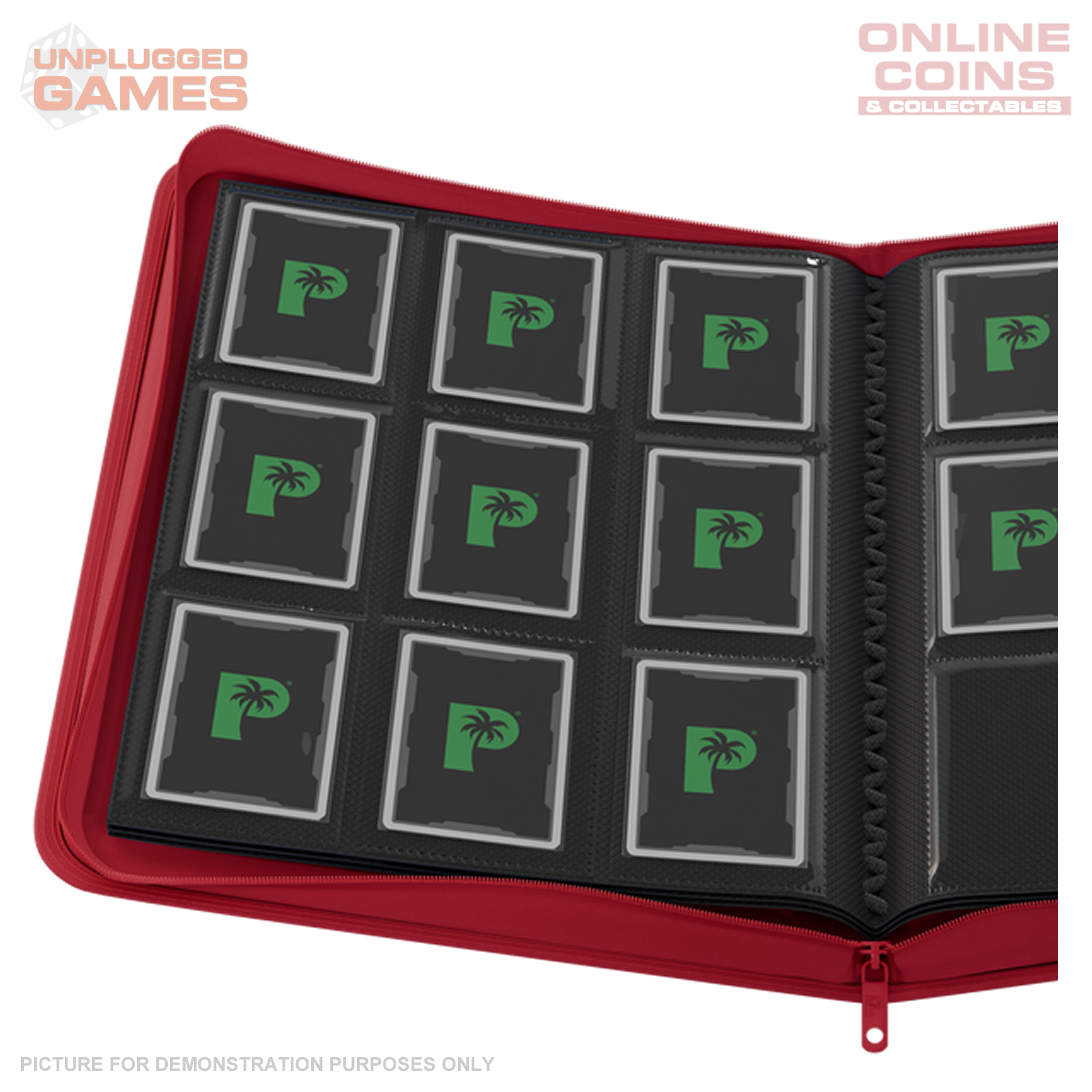 Palms Off Gaming Stealth 9 Pocket Zip Binder - Red – Online Coins and ...